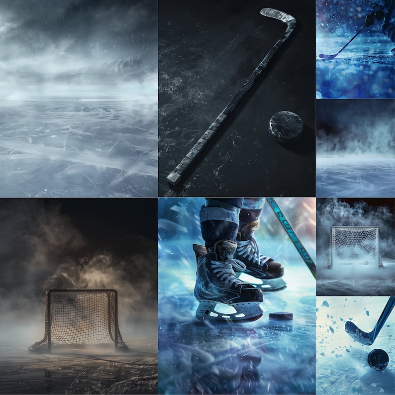 Ice Hockey Photoshop Backdrop | Digital Background for Icehockey ...