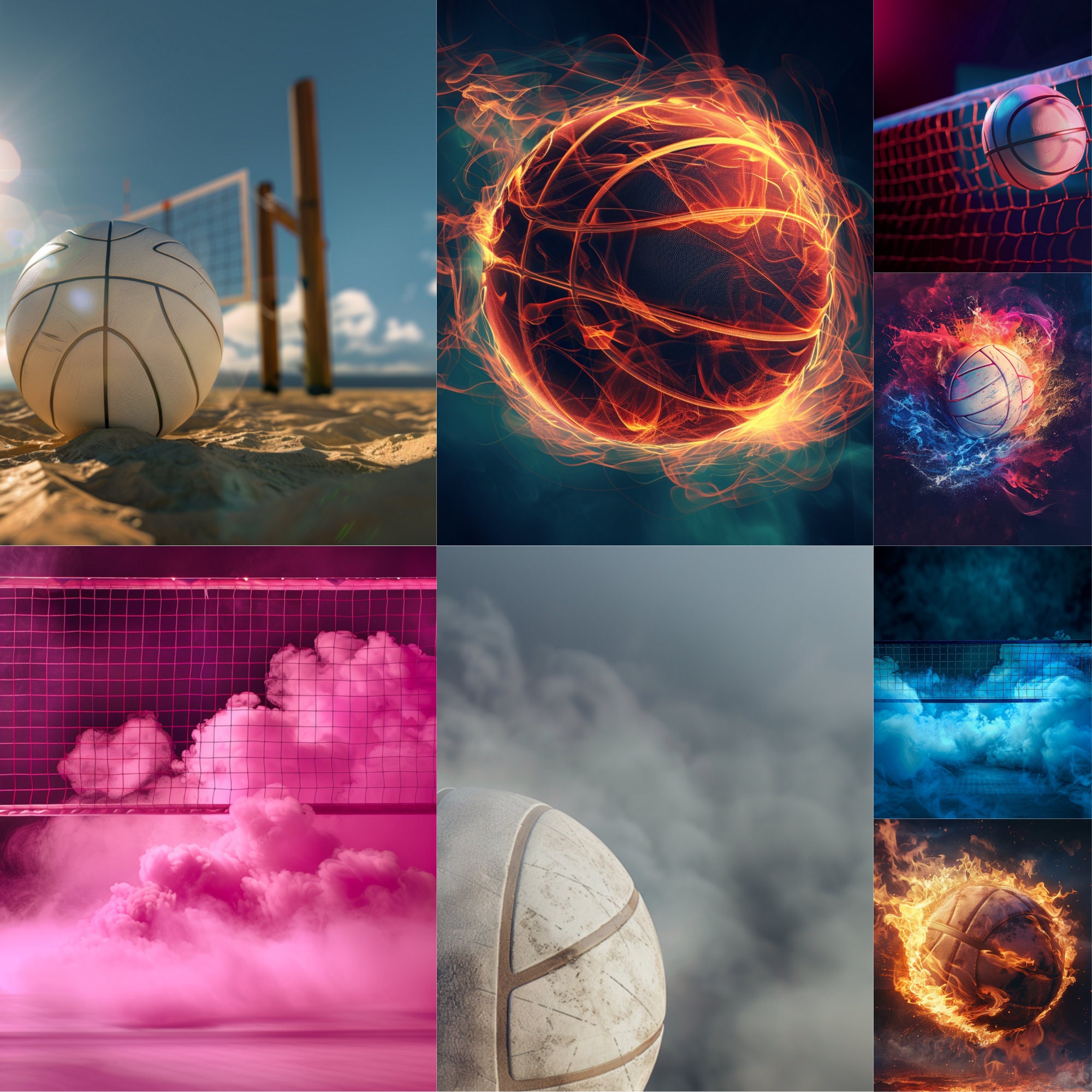 Volleyball Photoshop Backdrop | Digital Background for Volleyball ...