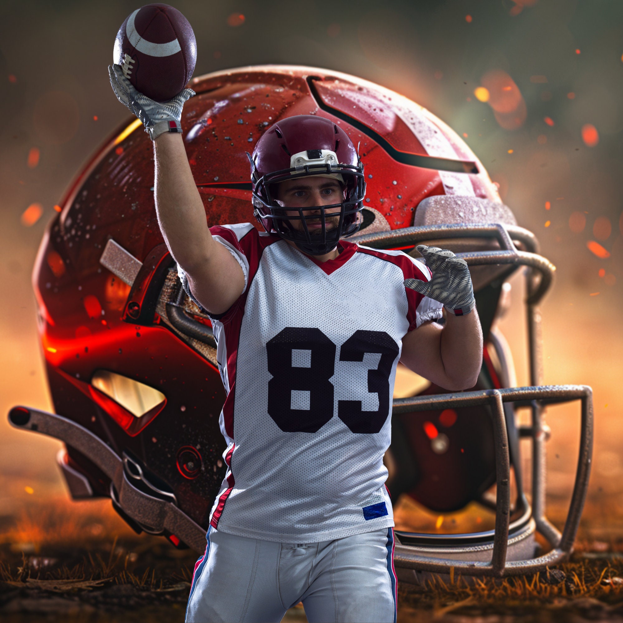 American Football Photoshop Backdrop | Digital Background for American ...