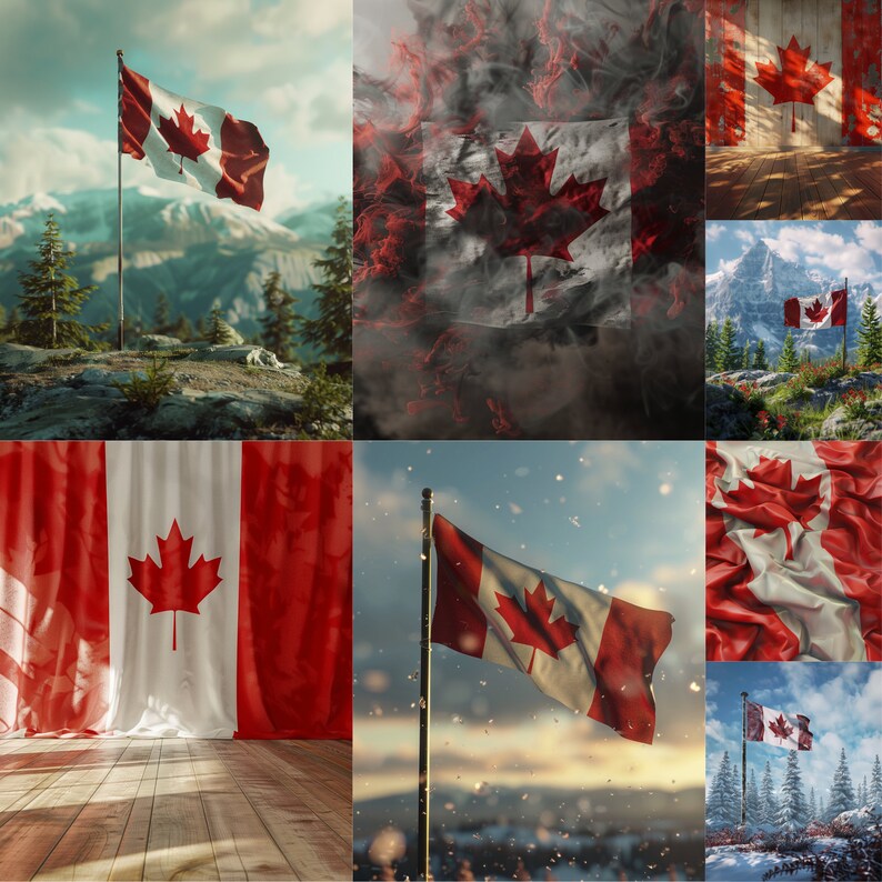 Canada Flag Backdrop | Digital Background for Patriots | Social Media ...