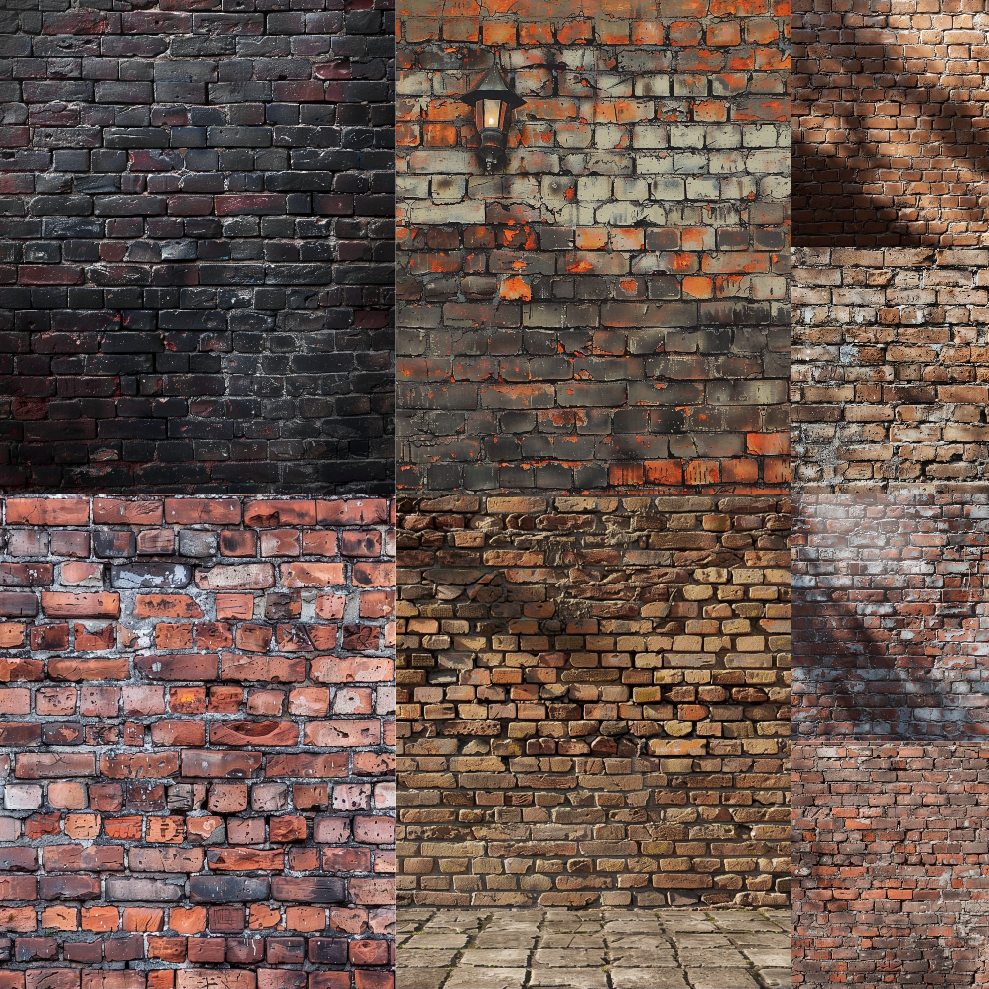 Brick Wall Photoshop Backdrop | Digital Background of Redbrick Walls ...