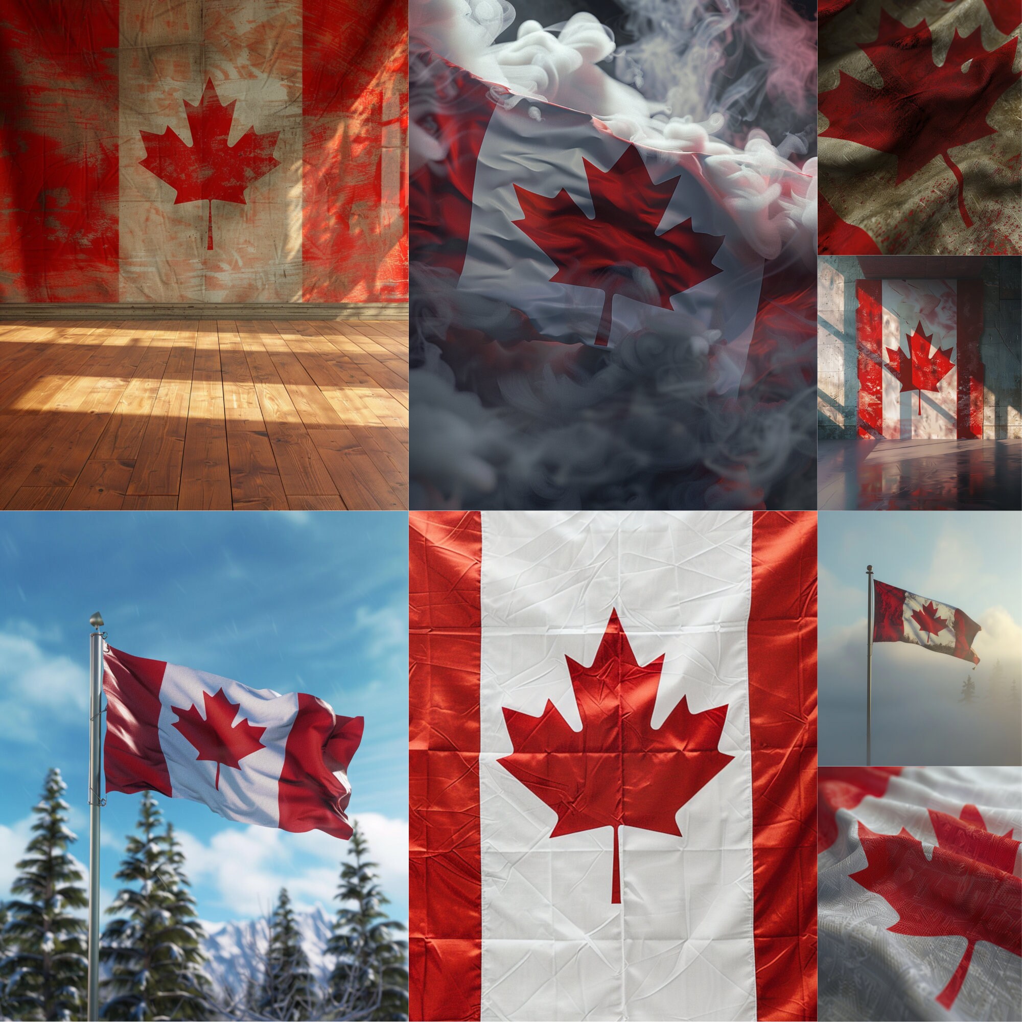 Canada Flag Backdrop | Digital Background for Patriots | Social Media ...