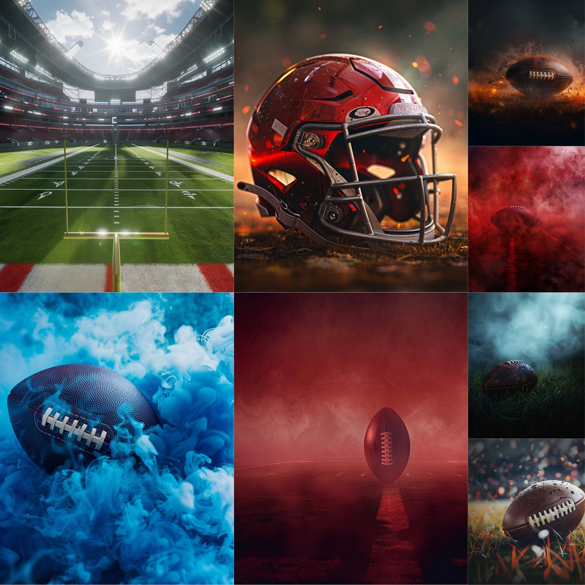 American Football Photoshop Backdrop | Digital Background for American ...