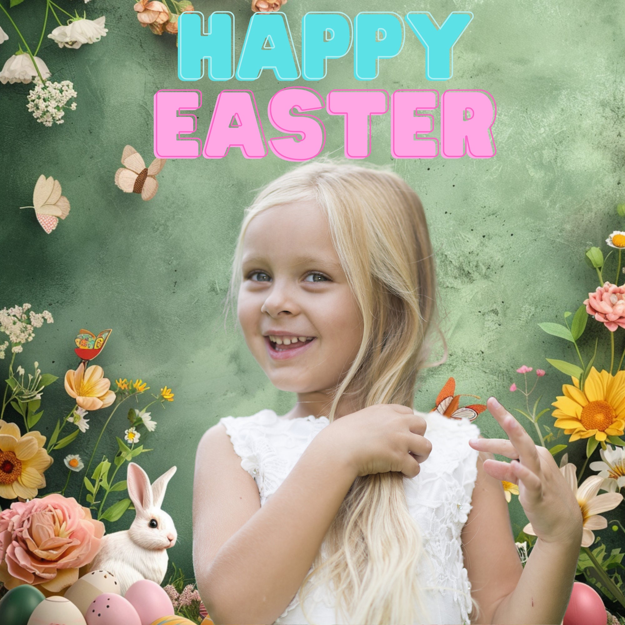 Easter Photoshop Backdrop Digital Background for Easter Social Media ...