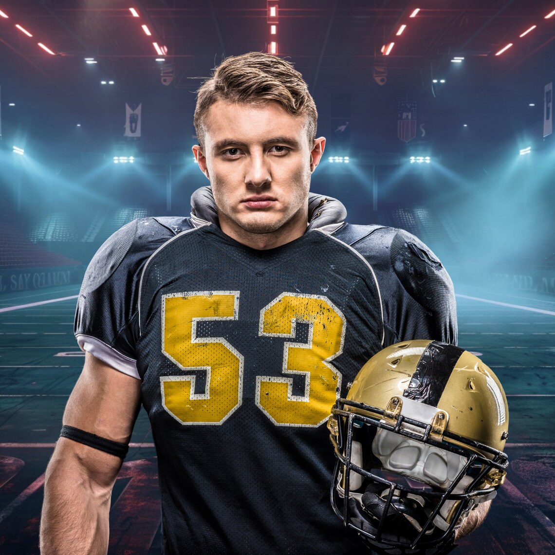 American Football Photoshop Backdrop | Digital Background for American ...