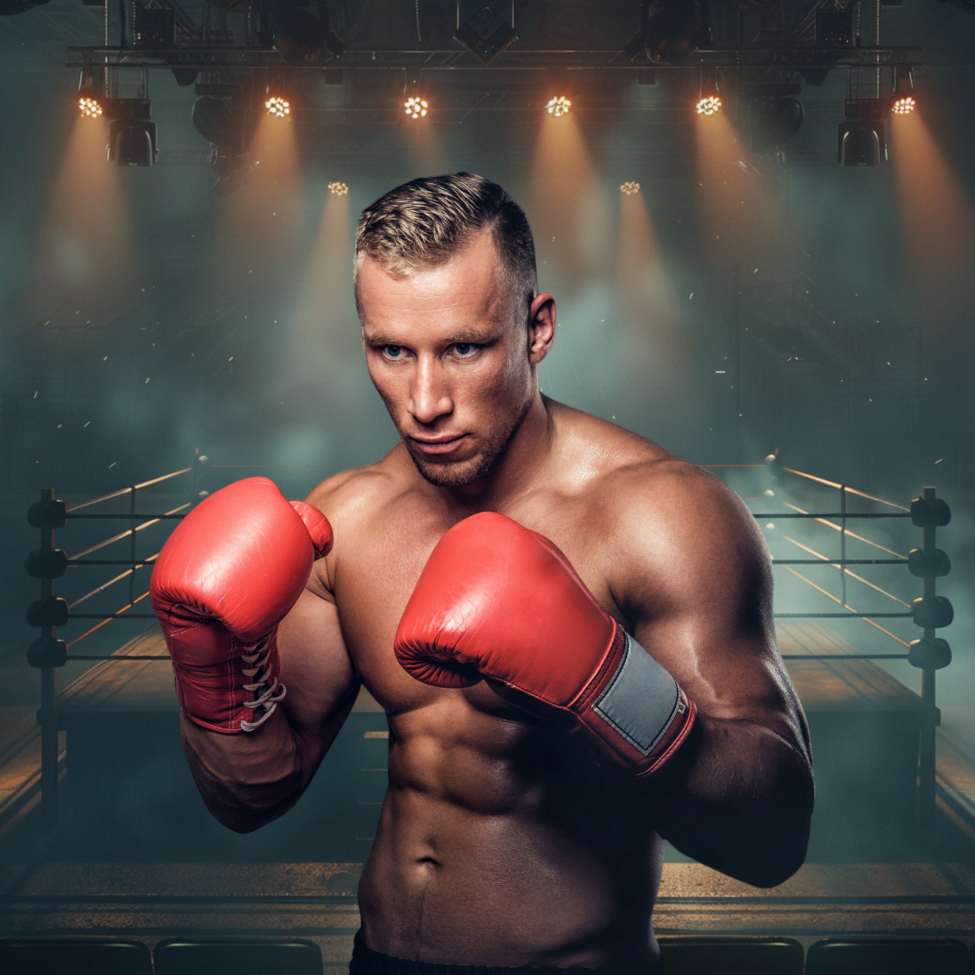 Boxing Photoshop Backdrop | Digital Background for Boxers | Social ...