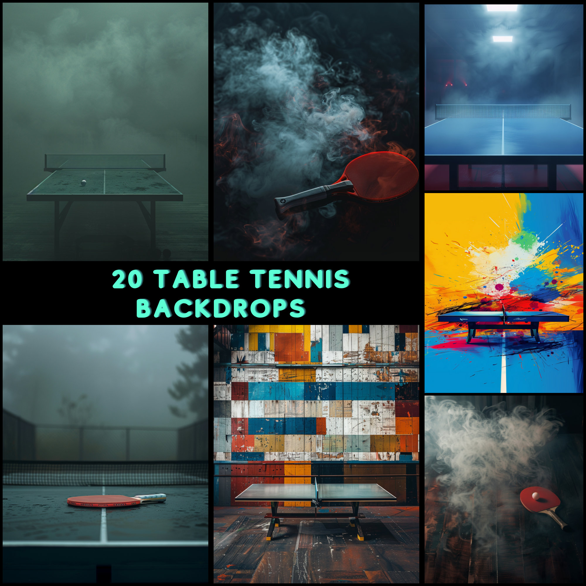 Table Tennis Photoshop Backdrop | Digital Background for Ping Pong ...