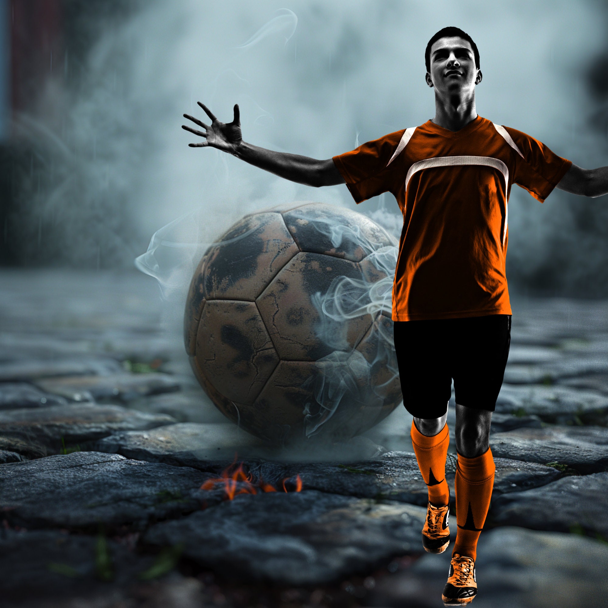Football / Soccer Photoshop Backdrop | Digital Background for Football ...