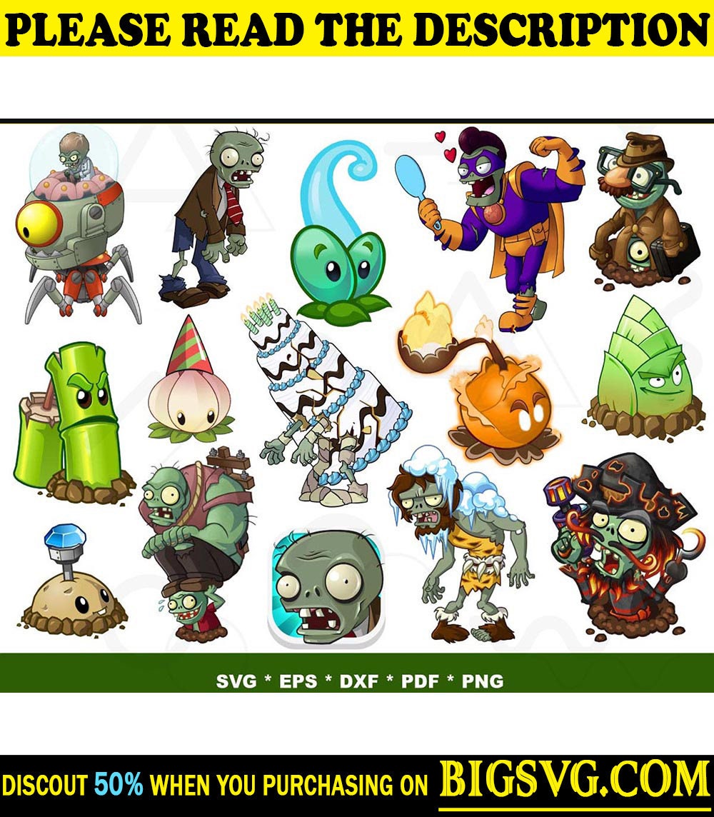 200 Plants Vs Zombies Svg BUNDLE /A - Etsy