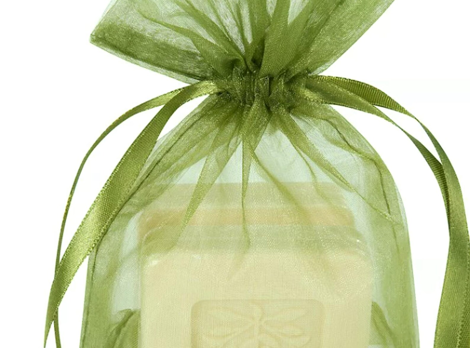 Moss Green Organza Gift Bags With Satin Tie/3 X 4" Moss/set of 10 Mesh ...