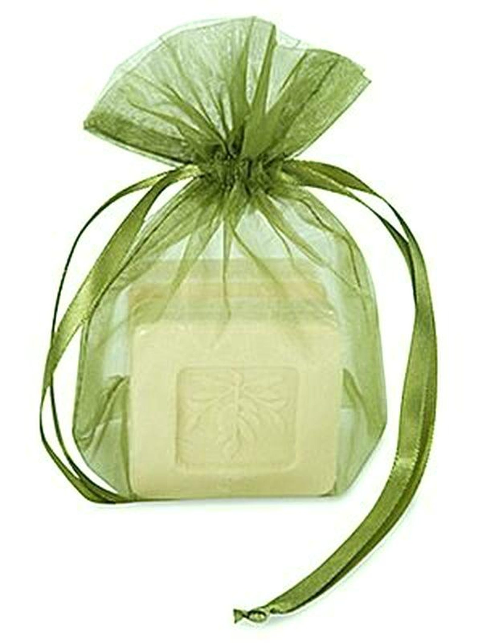 Moss Green Organza Gift Bags With Satin Tie/3 X 4" Moss/set of 10 Mesh ...