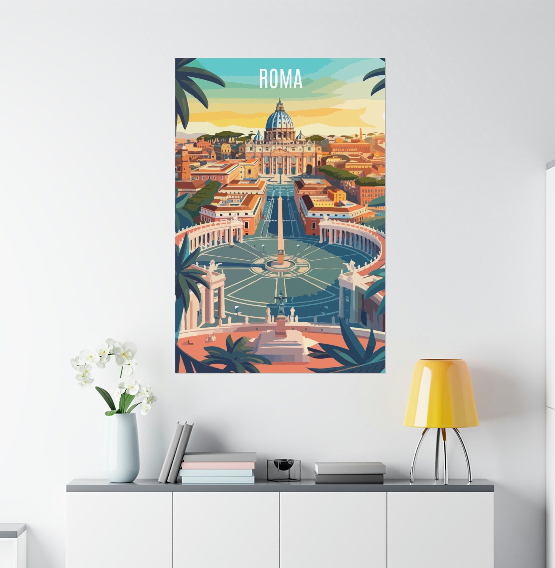 Rome Italy Travel Poster Vatican City Poster Wall Art Italy Travel ...