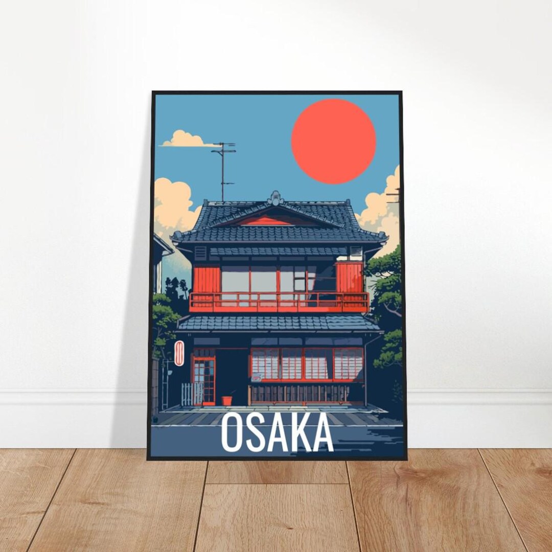 Osaka Japan Travel Poster Osaka Travel Poster Japanese House Poster ...