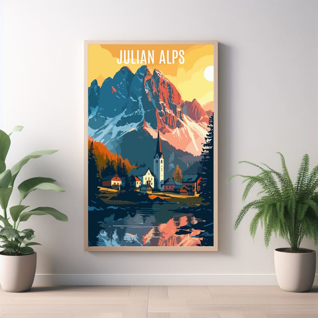 Julian Alps Slovenia Travel Poster Slovenian Alps Travel Print Slovenia ...