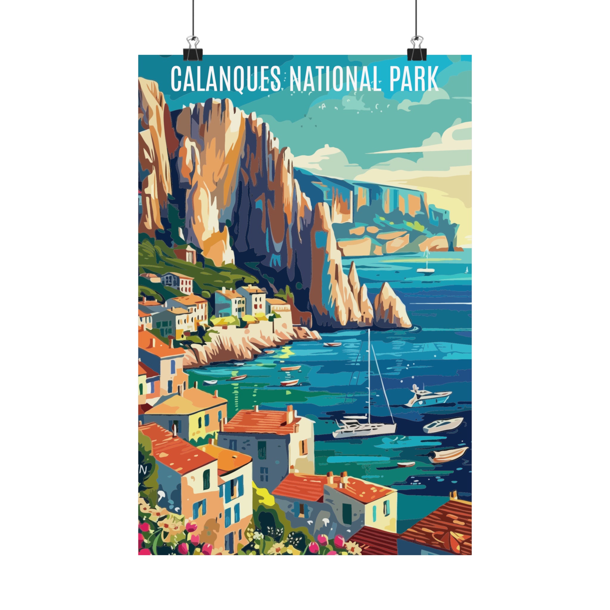 Calanques National Park Travel Poster Calanques National Park France ...