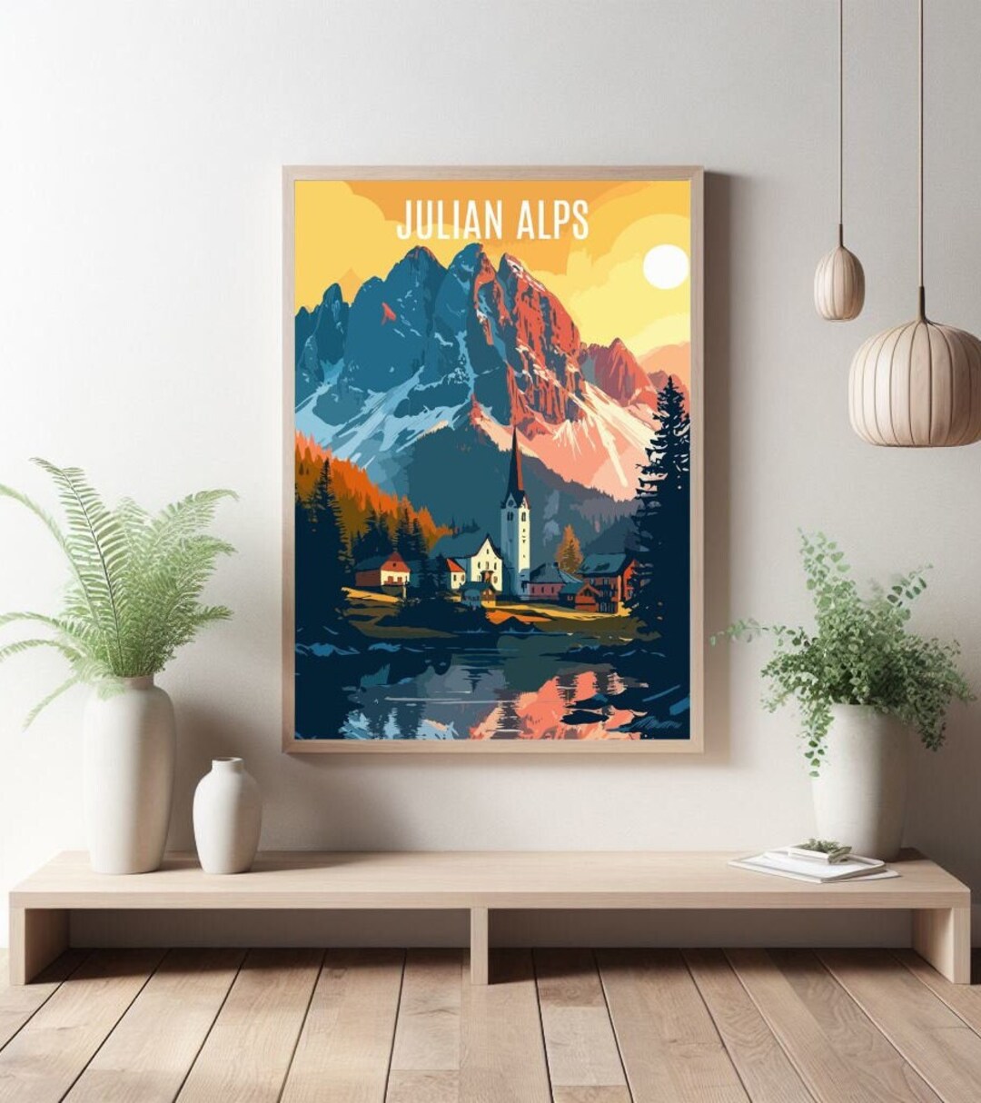 Julian Alps Slovenia Travel Poster Slovenian Alps Travel Print Slovenia ...