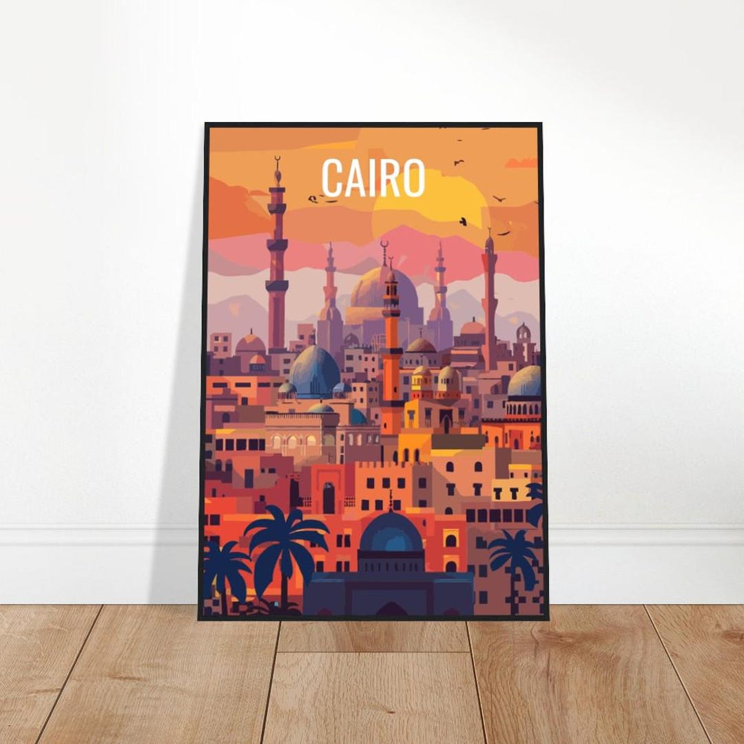 Cairo Egypt Travel Poster Cairo City Travel Print Cairo Egypt Poster ...