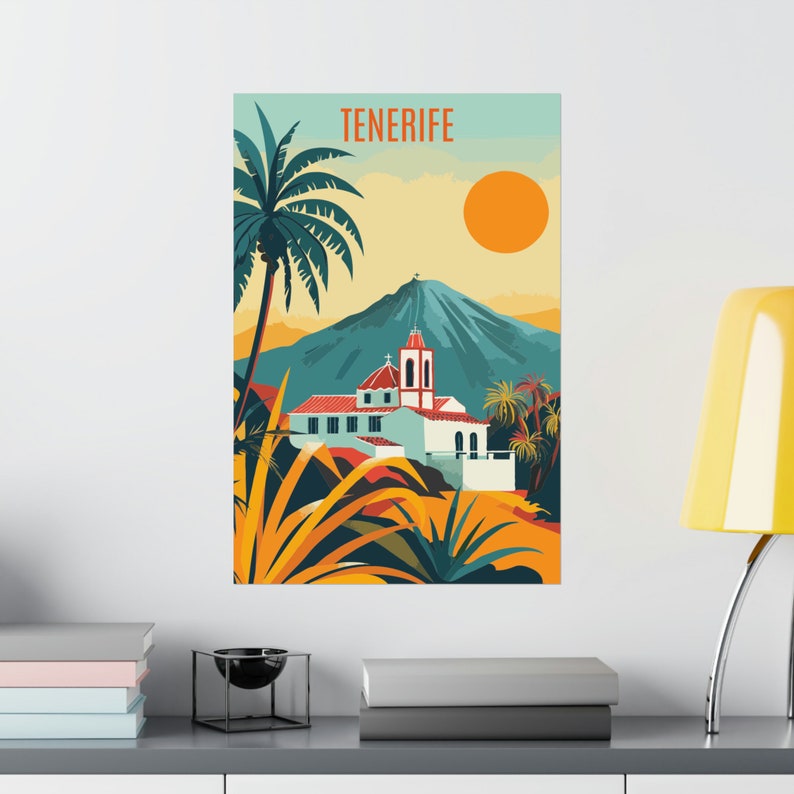 Tenerife Spain Travel Poster Tenerife Travel Print Spain Poster Wall ...