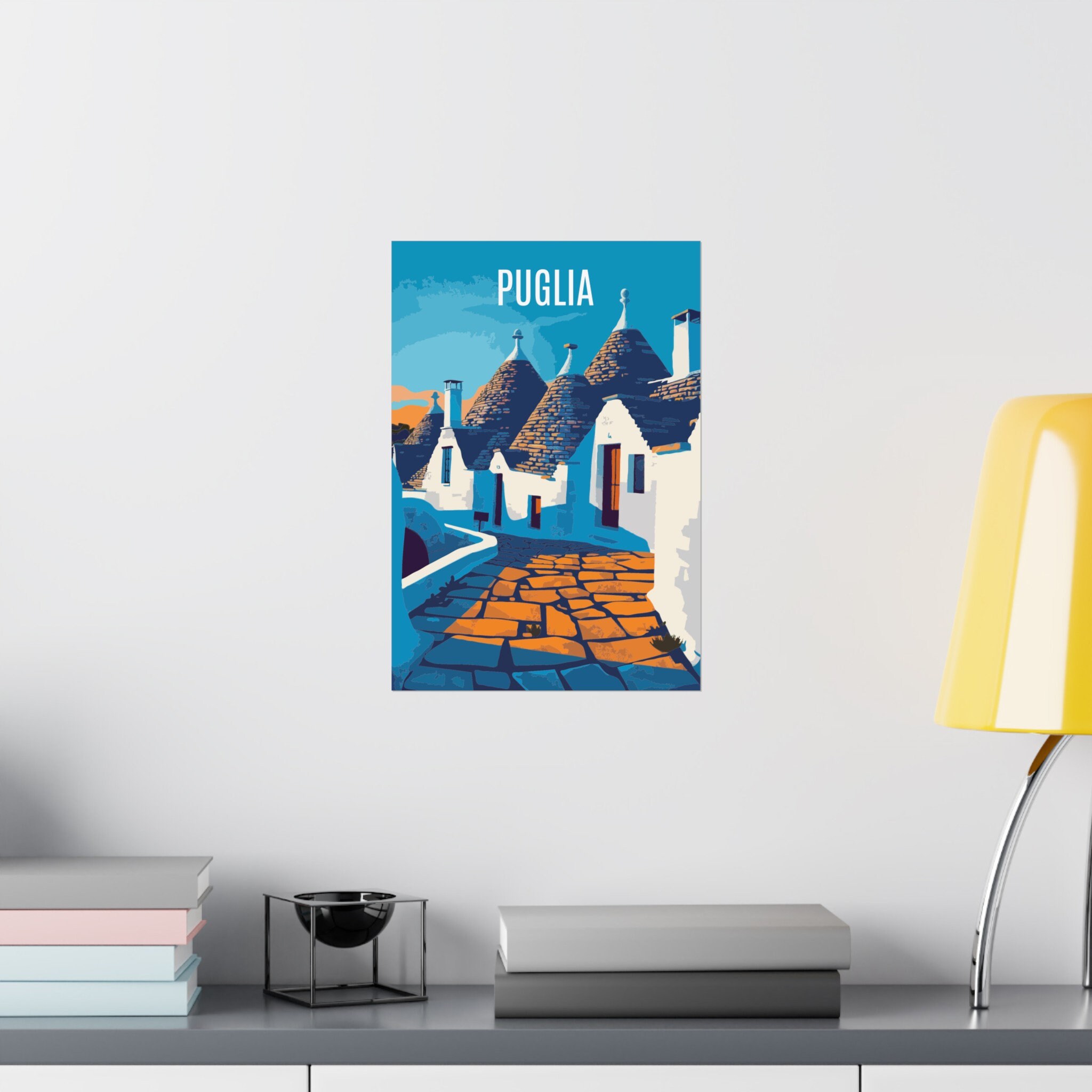 Puglia Italy Travel Poster Trulli Puglia Poster Wall Art Puglia Italy ...