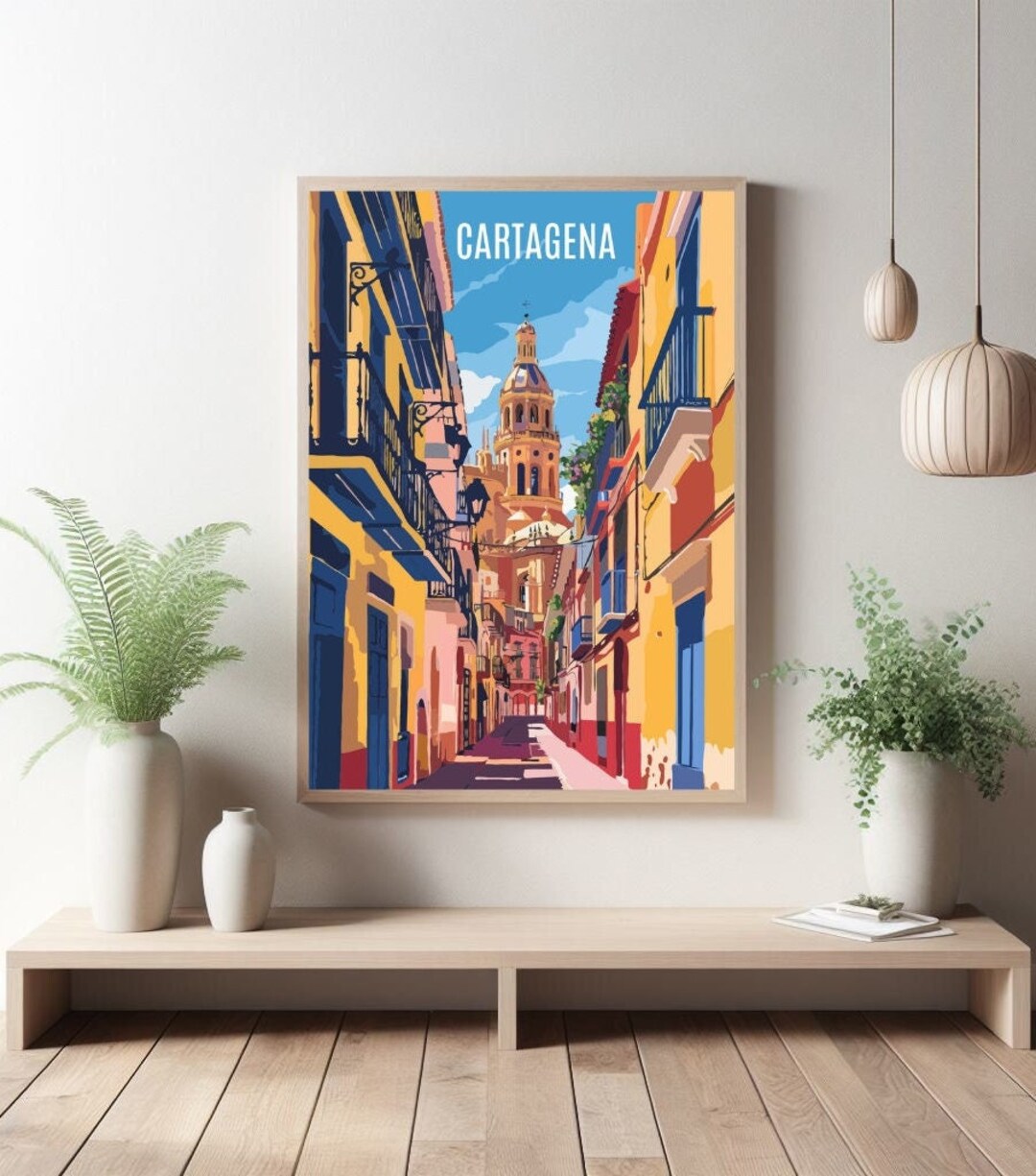 Cartagena Spain Travel Poster Cartagena City Travel Print Spain Poster ...