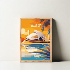 Valencia Spain Travel Poster Arts and Sciences Museum Valencia Travel ...