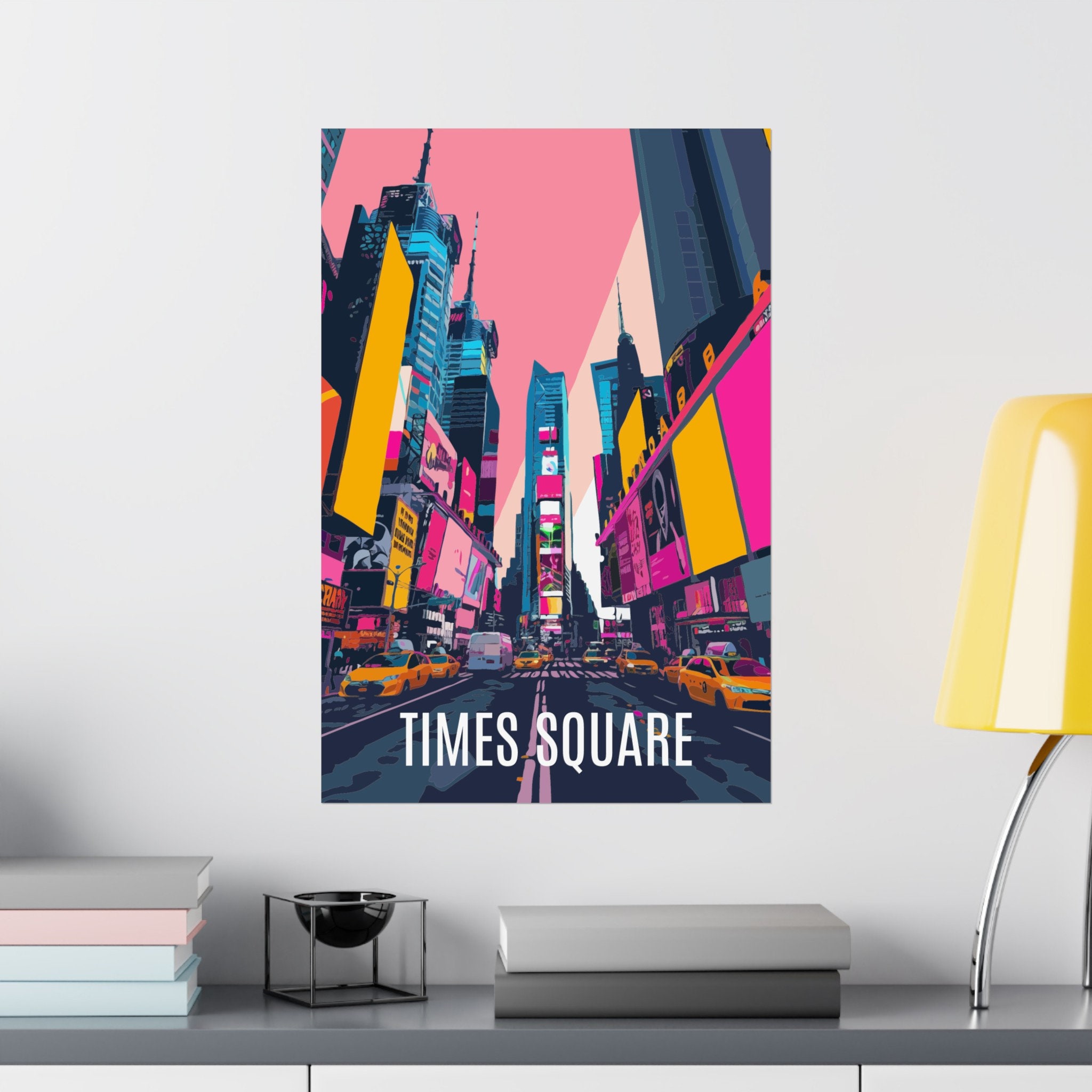 Times Square New York City Travel Poster Times Square Poster Wall Art ...