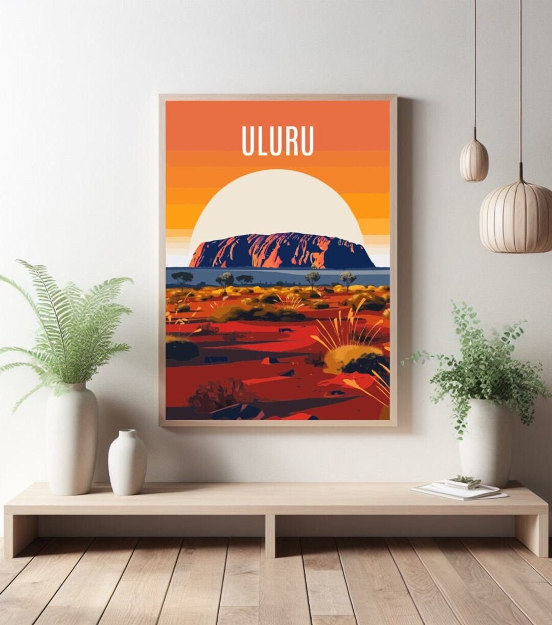 Uluru Ayers Rock Australia Travel Poster Uluru Australia Travel Print ...