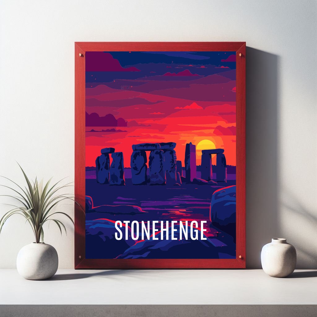 Stonehenge England Travel Poster Stonehenge Travel Print England Poster ...