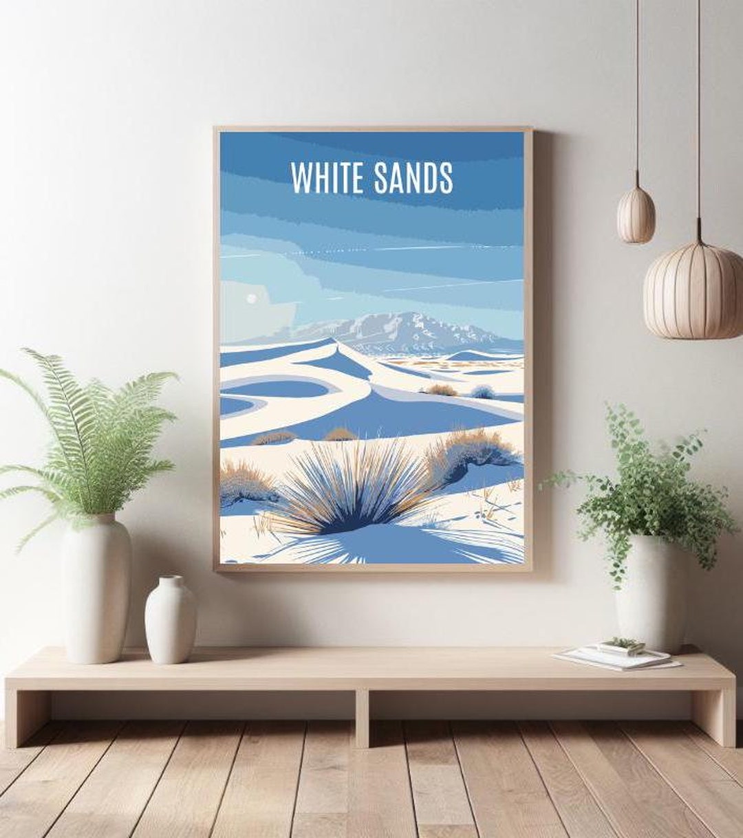 White Sands National Park New Mexico Travel Poster White Sands Poster ...