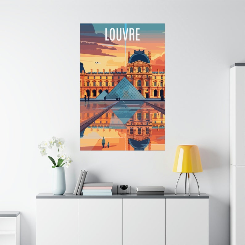 Louvre Paris Travel Poster Paris France Travel Print Louvre Museum ...
