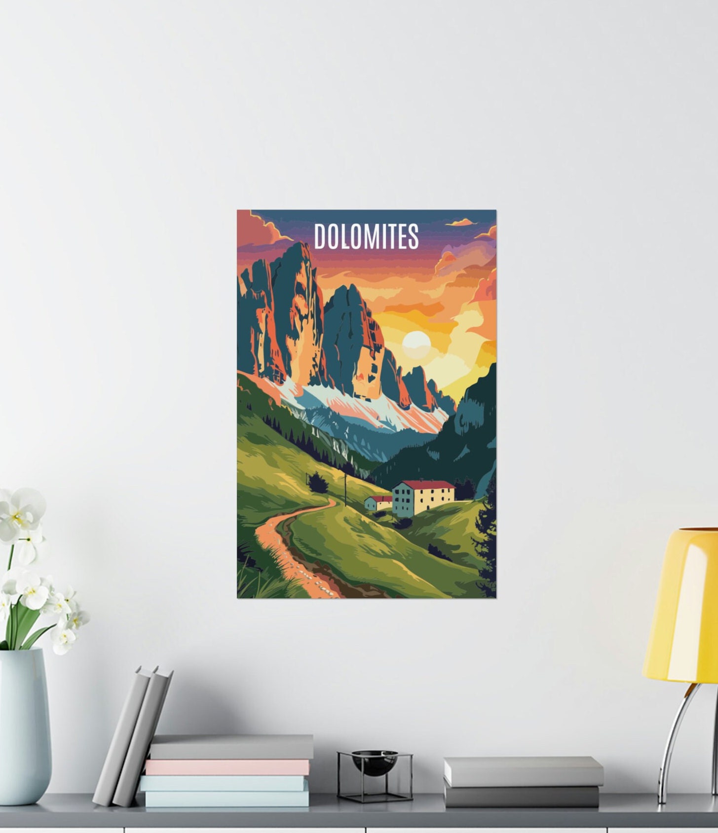 Dolomites Italy Travel Poster Dolomites Travel Print Italy Poster Wall ...