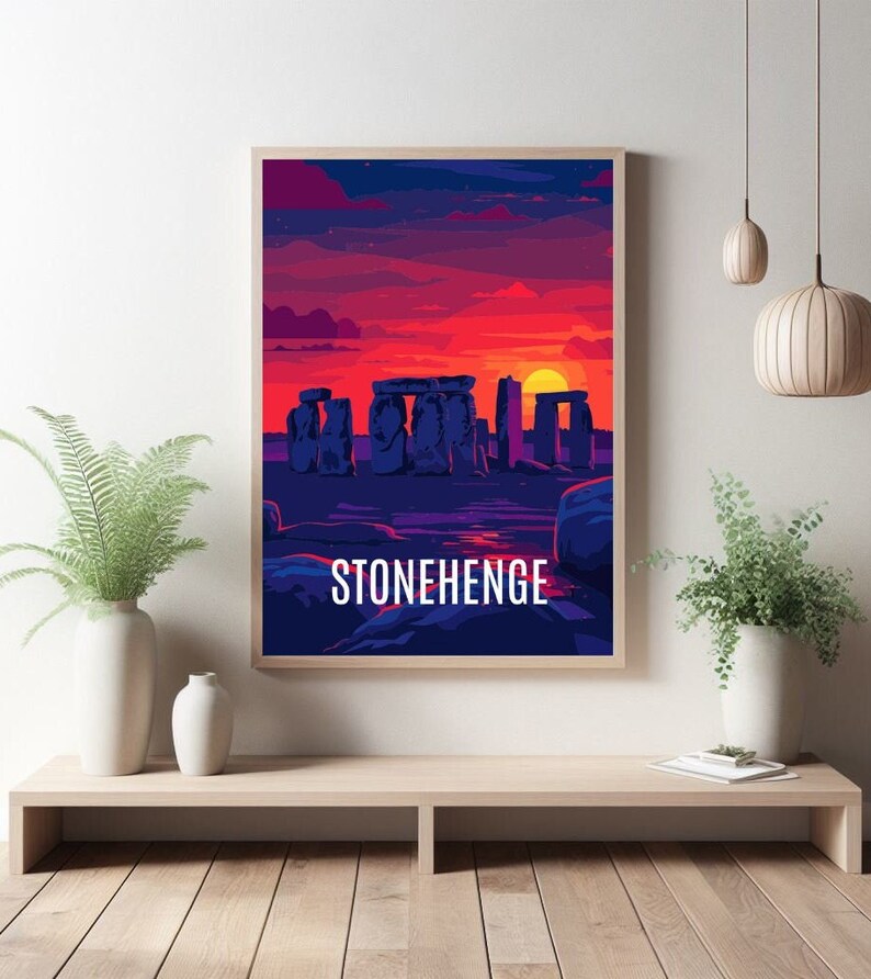 Stonehenge England Travel Poster Stonehenge Travel Print England Poster ...