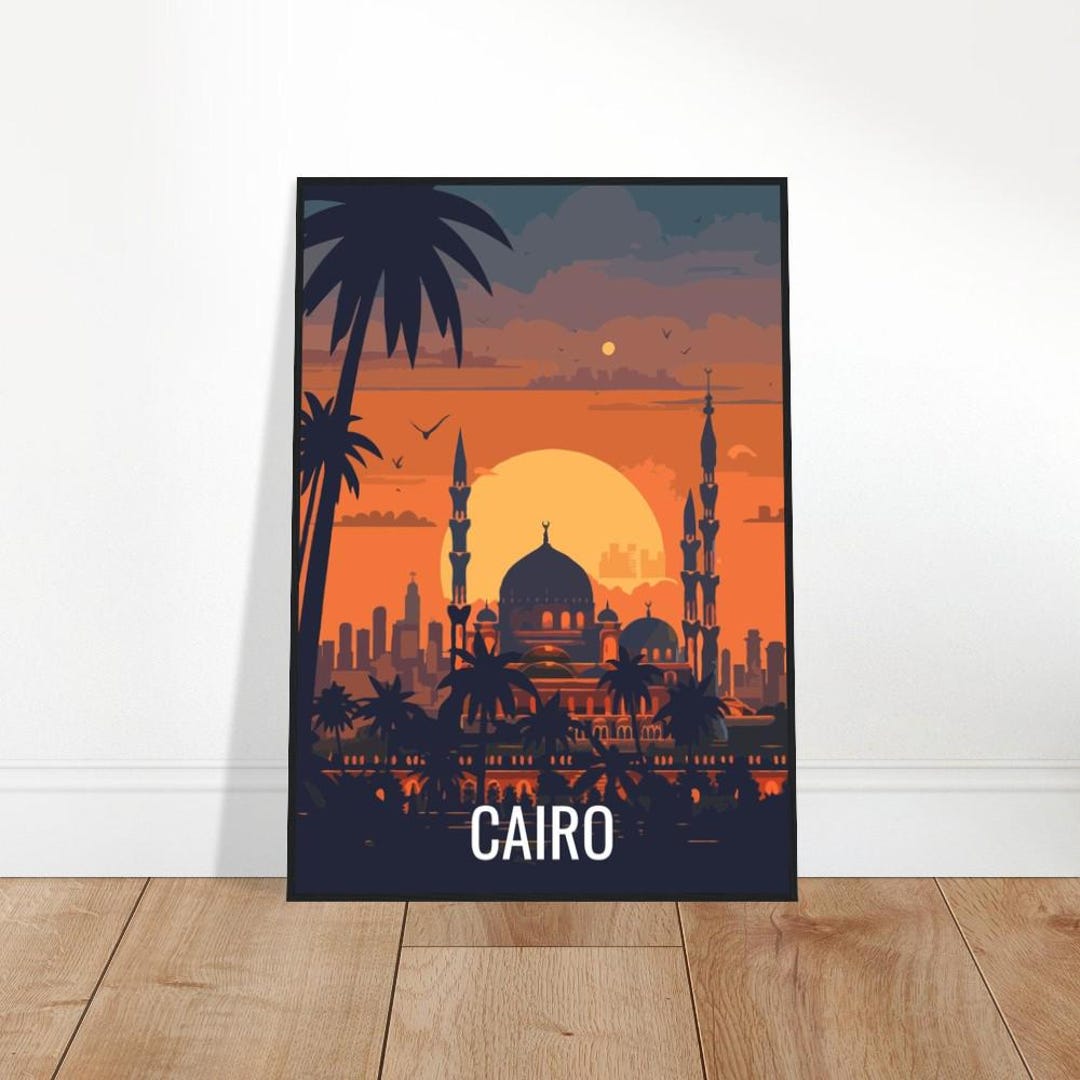 Cairo Egypt Travel Poster Cairo City Poster Wall Art Egypt Travel Print ...