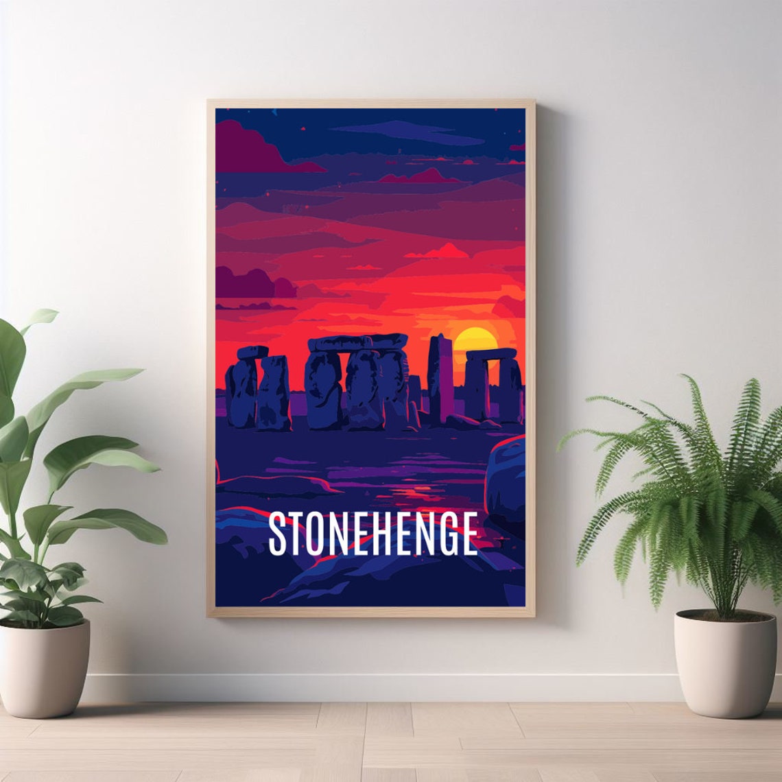 Stonehenge England Travel Poster Stonehenge Travel Print England Poster ...
