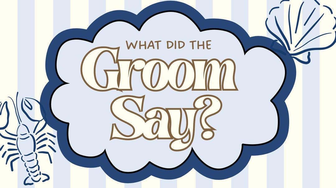 What Did the Groom Say? Bachelorette Party Game (digital Download ...