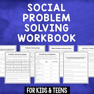 Social Problem Solving Workbook for Kids With 25 Worksheets - Etsy