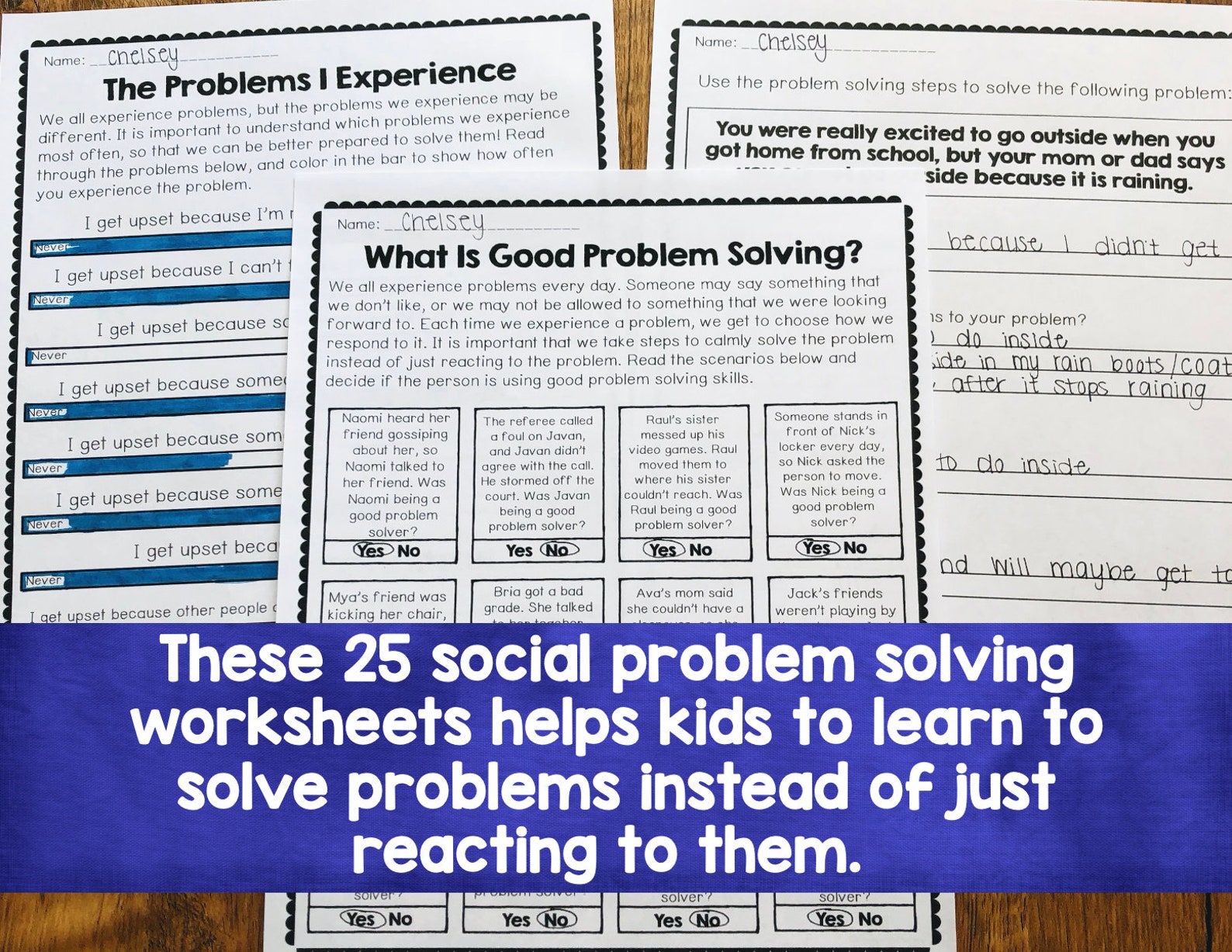 Social Problem Solving Workbook for Kids With 25 Worksheets - Etsy