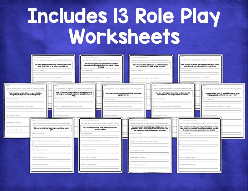 Social Problem Solving Workbook for Kids With 25 Worksheets - Etsy