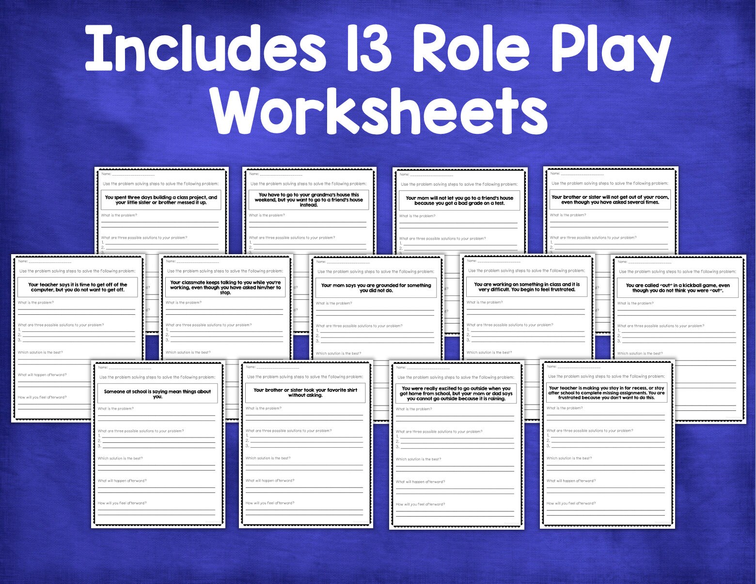 Social Problem Solving Workbook for Kids With 25 Worksheets - Etsy