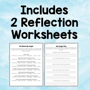 Anger Management Worksheets for Kids - Etsy