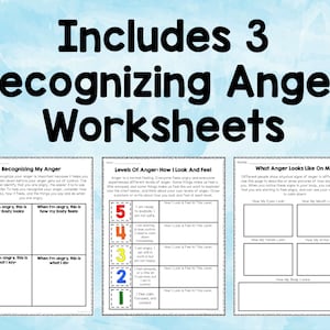 Anger Management Worksheets for Kids - Etsy