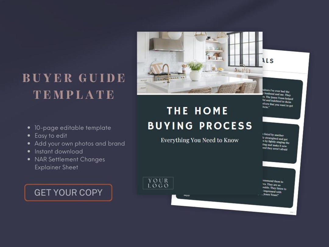 Buyer's Guide Downloadable Canva Template With NAR Settlement Explainer ...