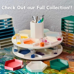 Diamond Art Organizer Ultimate Combo - Hexy Susan Rotating Craft ...