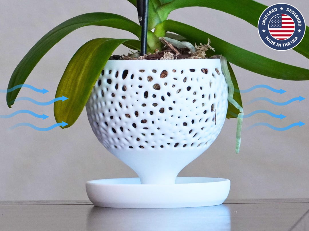 The Willow - Self-watering Orchid Planter With Voronoi Pattern ...