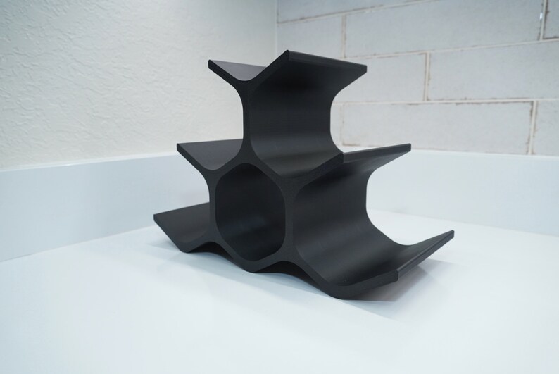 6 Bottle Modern Wine Rack Pyramid - Etsy