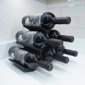 6 Bottle Modern Wine Rack Pyramid - Etsy