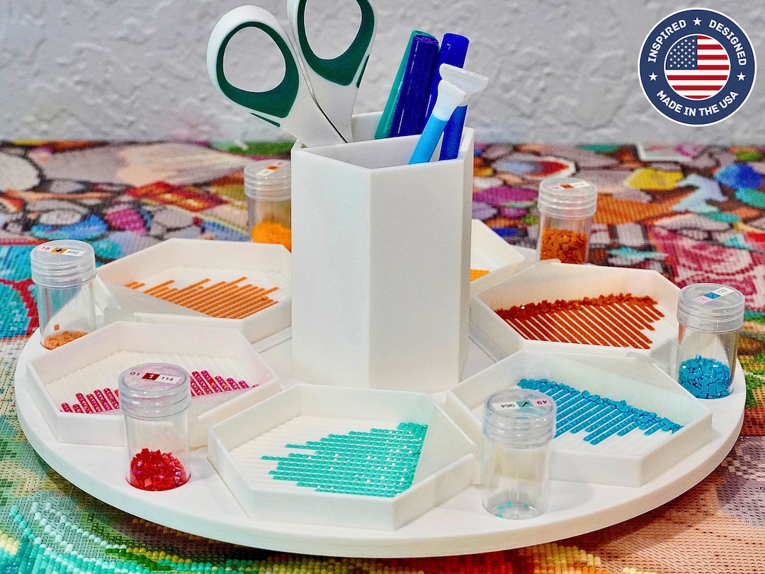 Diamond Art Organizer Ultimate Combo - Hexy Susan Rotating Craft ...