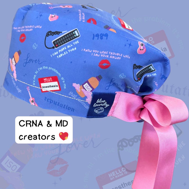 Scrub Hats Anesthesia - Etsy