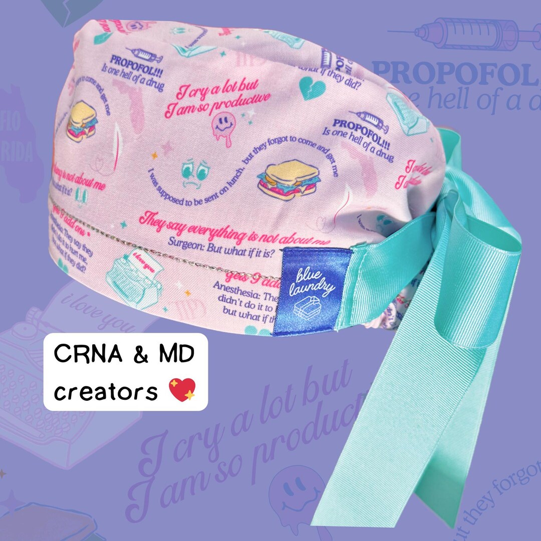 Taylor Swift TORTURED ANESTHESIA Scrub Hat for Anesthesiologists, Crnas ...