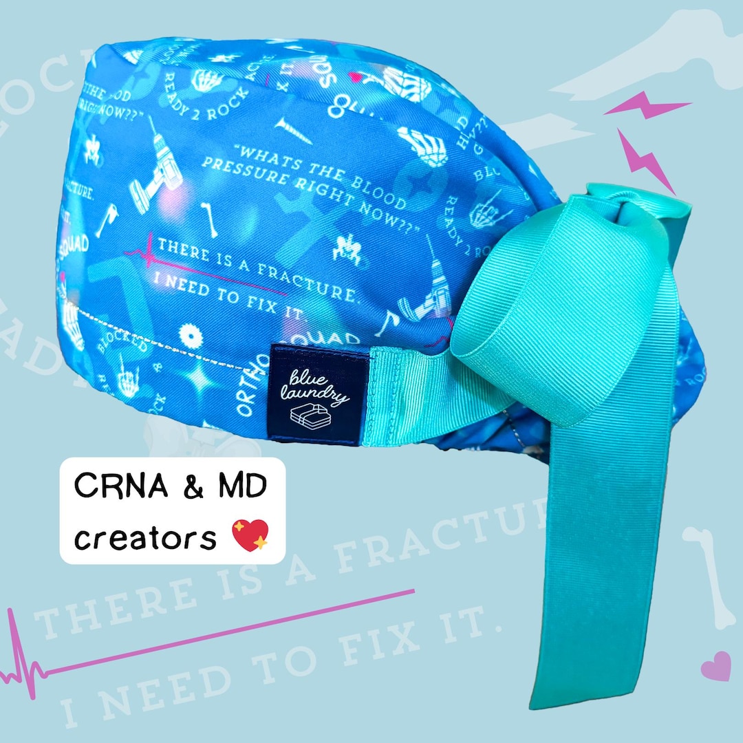 ORTHO BRO Anesthesia Scrub Hat for Anesthesiologists, Crnas ...
